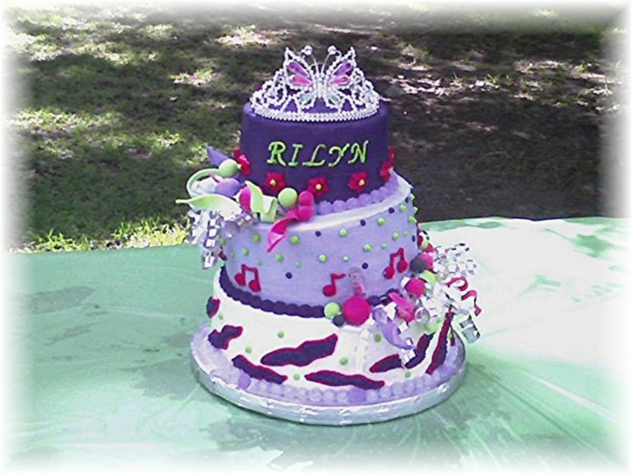 Tilted Birthday Cake - CakeCentral.com