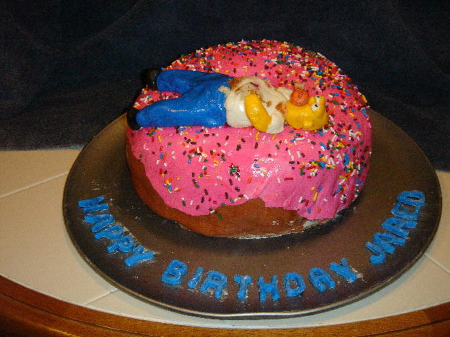 Homer Simpson Donut Cake - CakeCentral.com