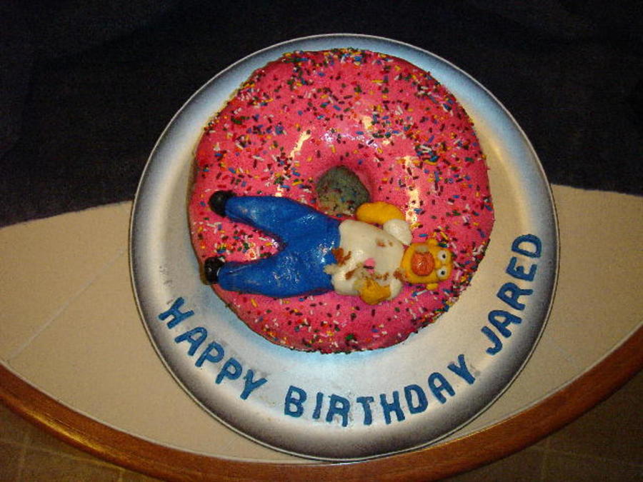 Homer Simpson Donut Cake - CakeCentral.com