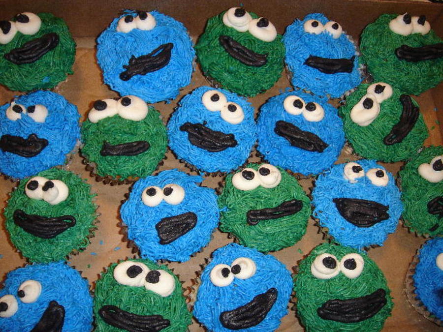 Cookie Monster & Oscar The Grouch - CakeCentral.com