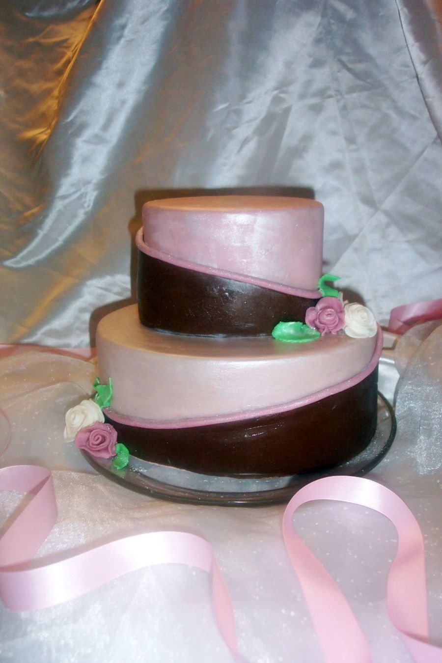 Two-Toned Cake - CakeCentral.com