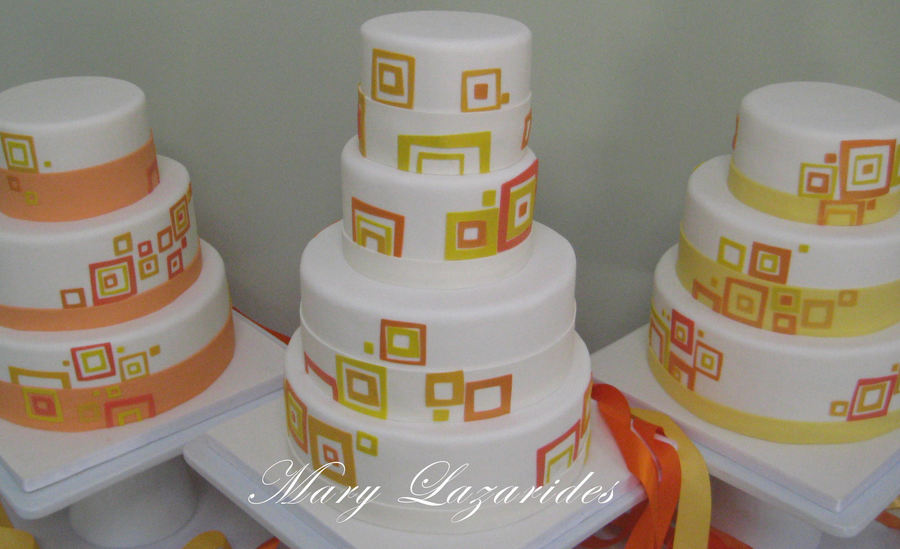Retro Mod Wedding Cakes - CakeCentral.com