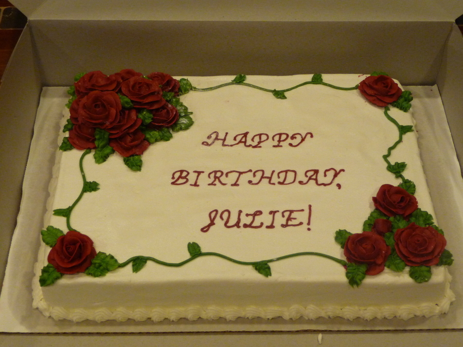 Rosy Birthday - CakeCentral.com