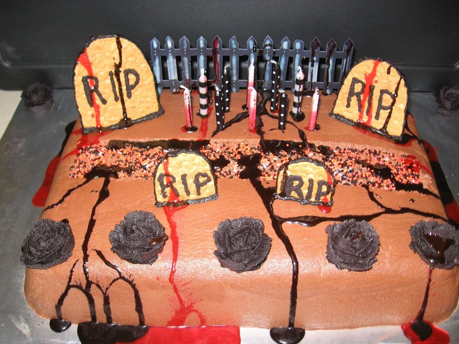 Graveyard Cake - CakeCentral.com