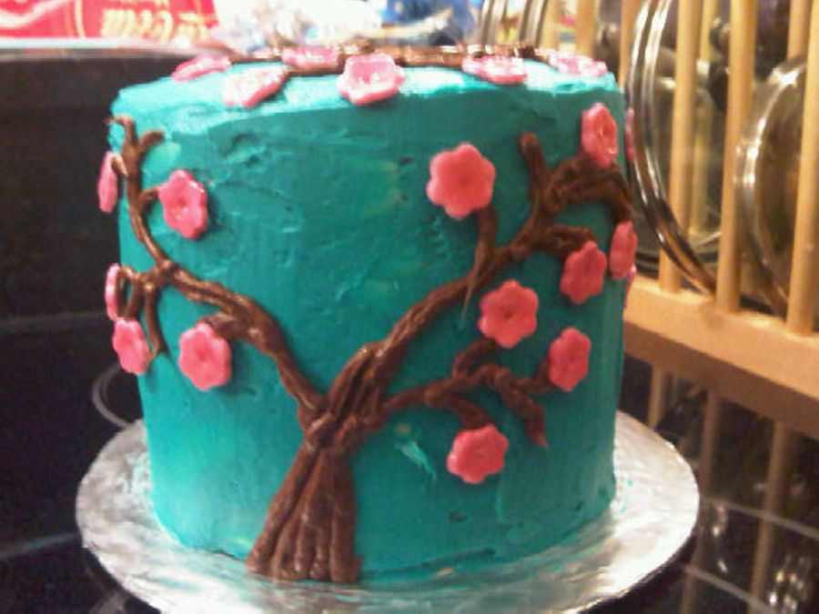 Blue Cherry Blossoms - CakeCentral.com