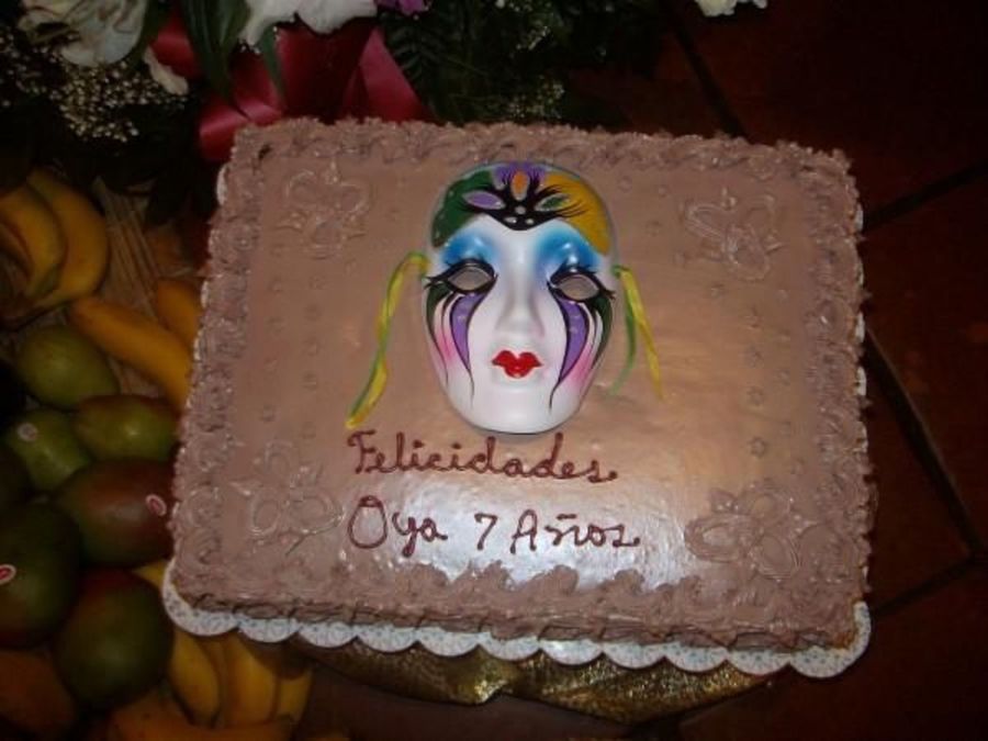 Oya (Mardigras Theme) Cake - CakeCentral.com