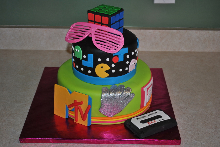 80's Themed Birthday Cake - CakeCentral.com