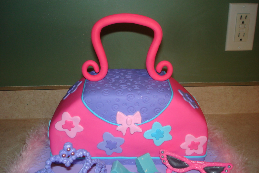 Fancy Nancy Themed Purse Cake - CakeCentral.com