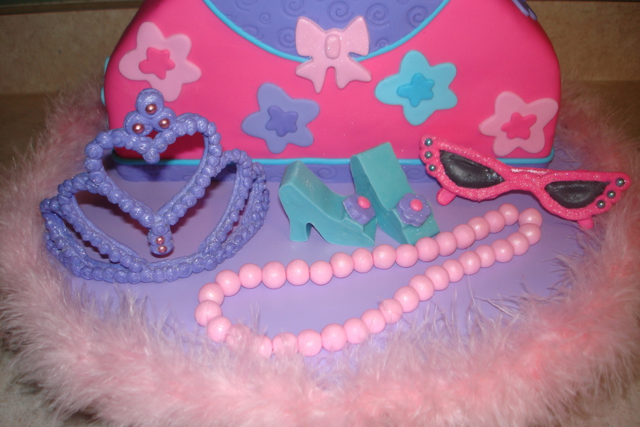Fancy Nancy Themed Purse Cake - CakeCentral.com