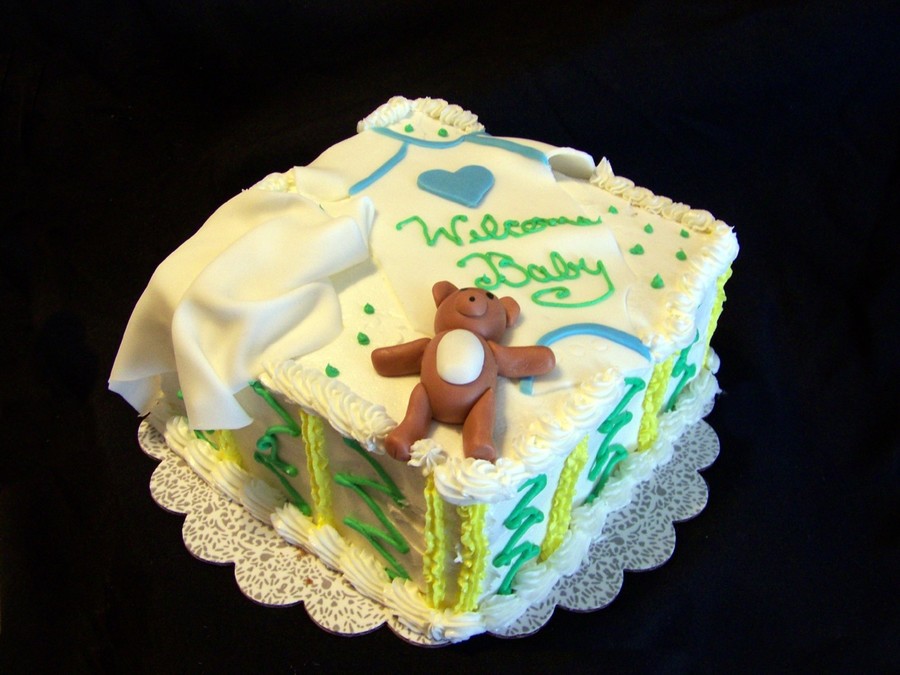 Onesie And Teddy - CakeCentral.com