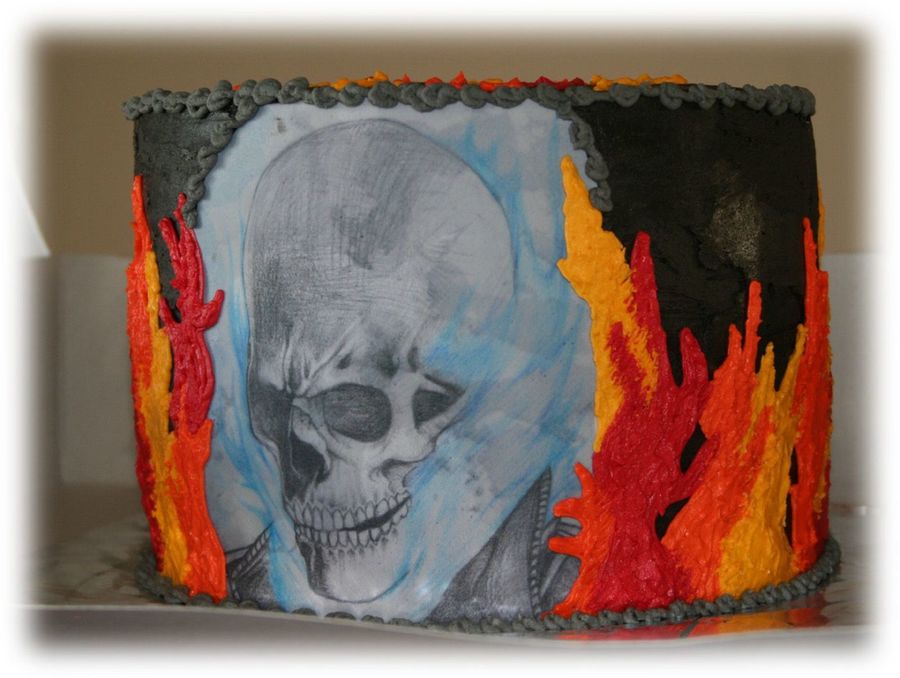 Ghost Rider Cake - CakeCentral.com