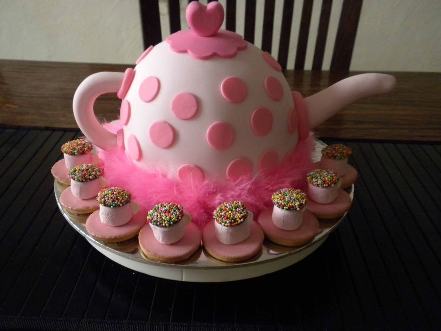 Pink Teapot Cake - CakeCentral.com