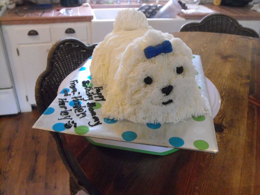 Maltese Dog Cake - CakeCentral.com