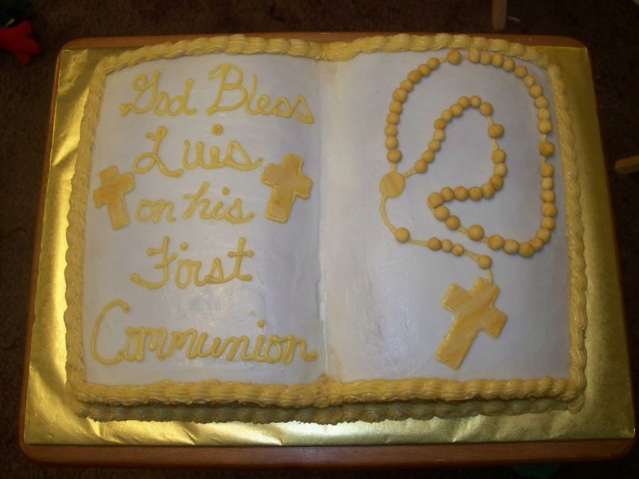 First Communion - Open Book - CakeCentral.com