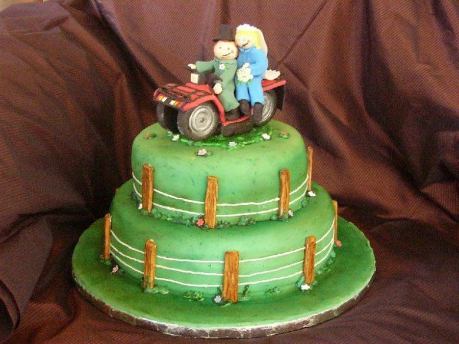 2Tier Farming Wedding Cake - CakeCentral.com