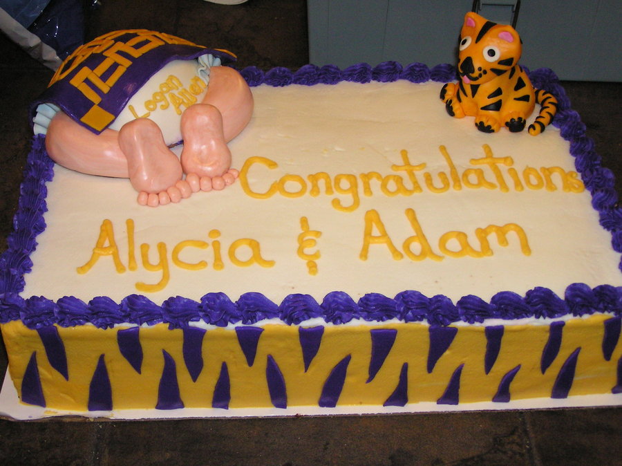 Lsu Tiger Baby - CakeCentral.com
