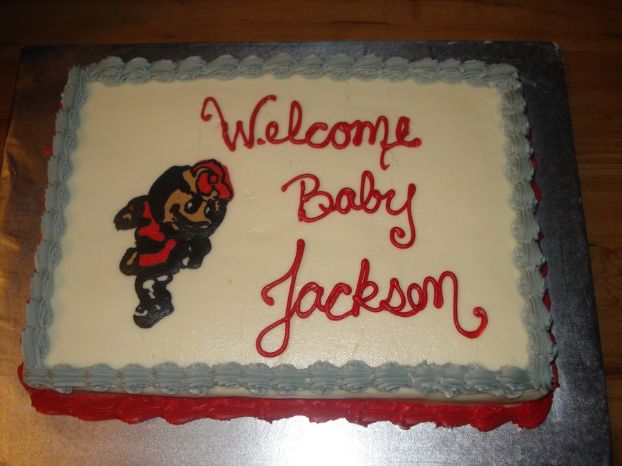 Ohio State Baby Shower Cake - CakeCentral.com
