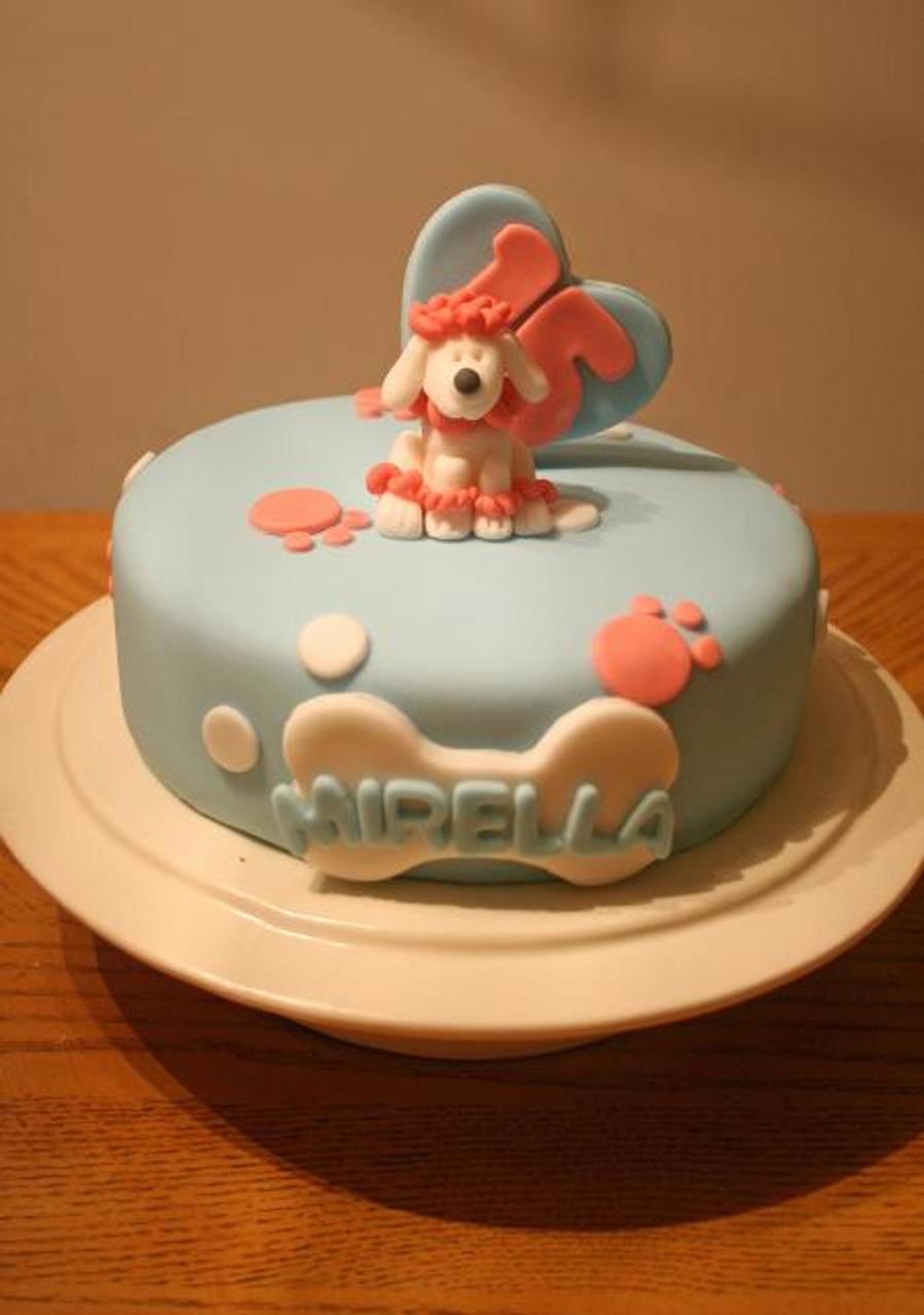 Mirella's "pink Poodle" Birthday Cake - CakeCentral.com