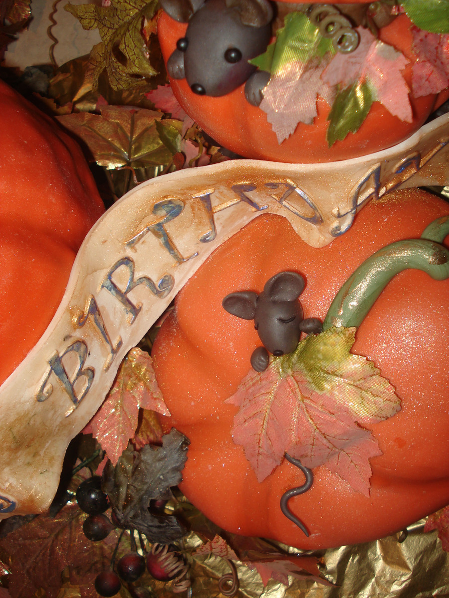 Fall Theme Birthday Cake - CakeCentral.com