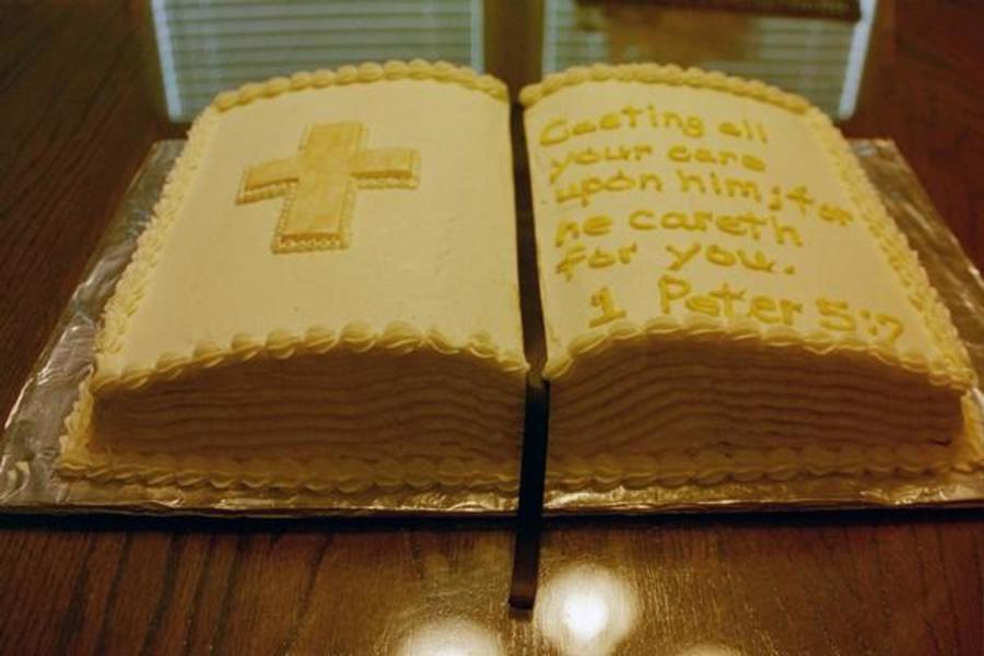 Open Bible Birthday Cake - CakeCentral.com