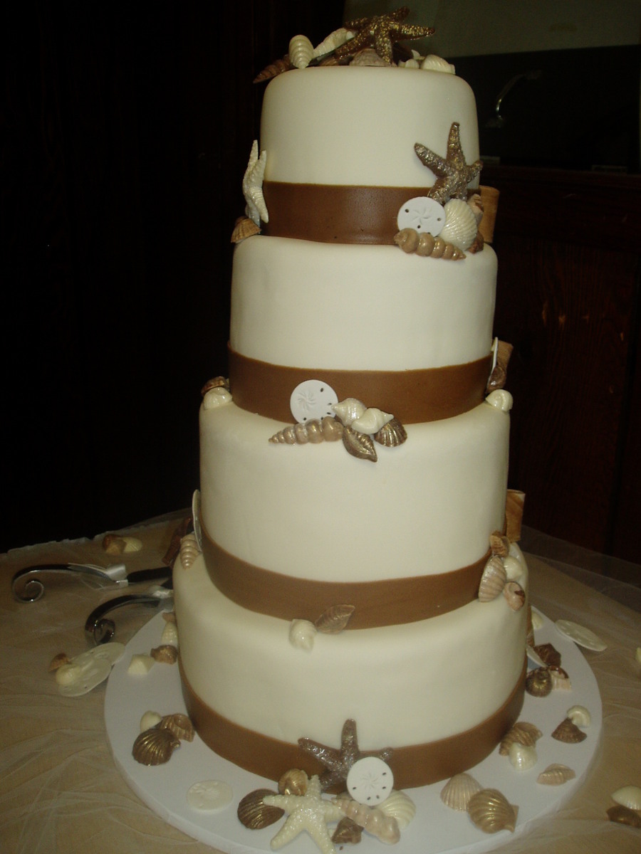 Seashell Wedding Cake - CakeCentral.com