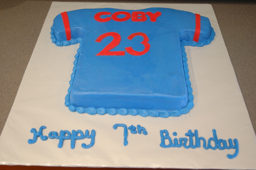 Baseball Jersey Birthday Cake - CakeCentral.com