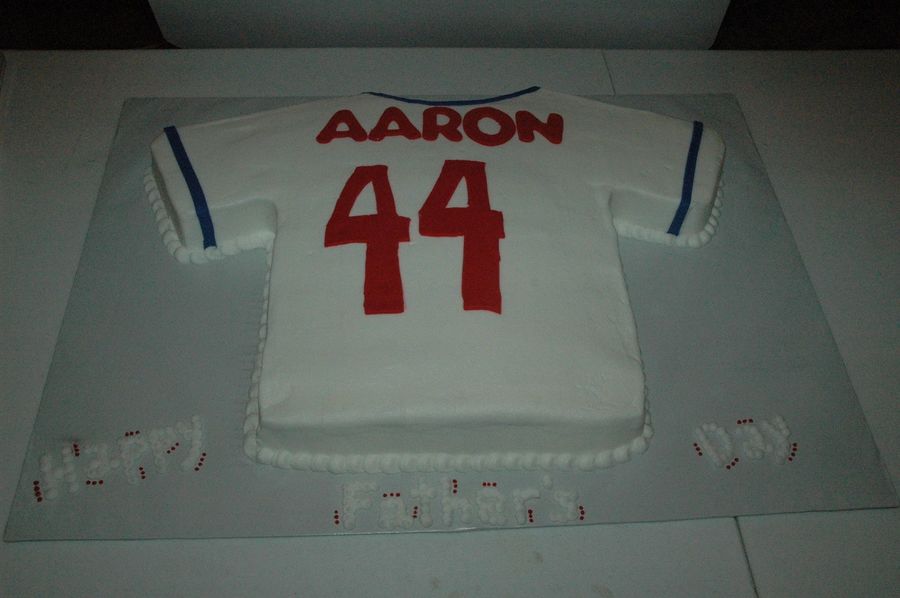 Father's Day Baseball Jersey Cake - CakeCentral.com
