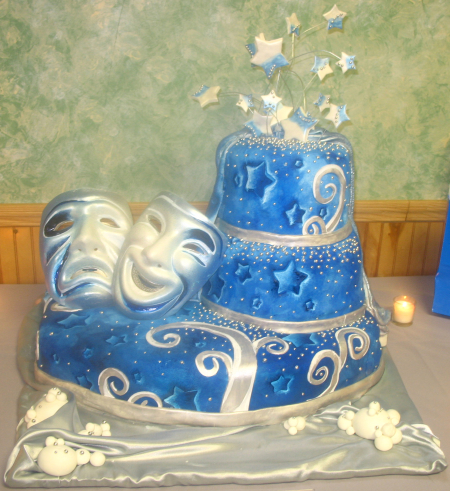 Comedy And Tragedy Cake - CakeCentral.com