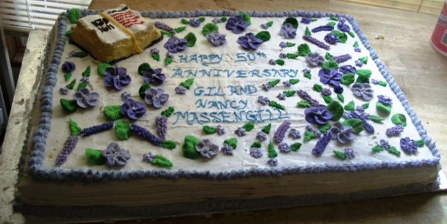 50 Th Anniversary With Open Bible - CakeCentral.com