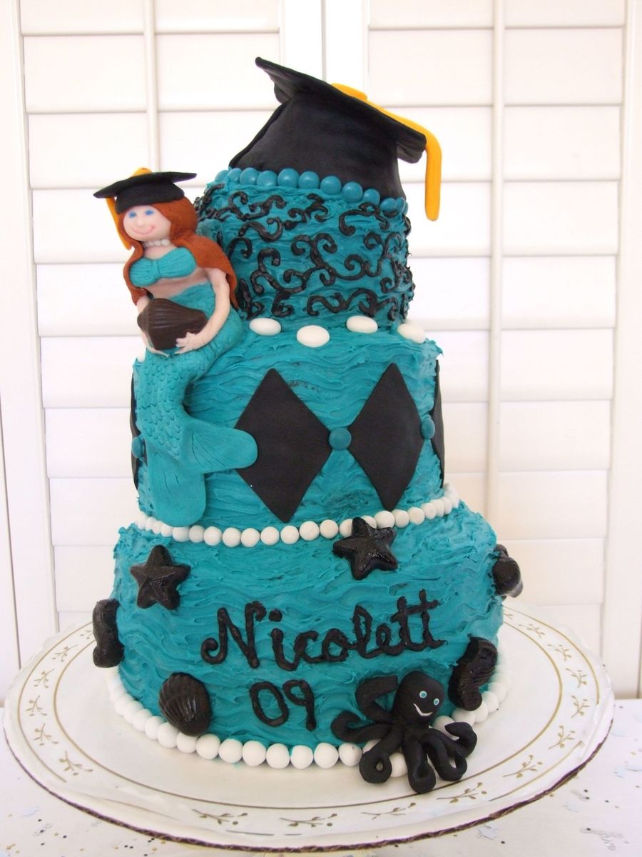 Graduation Mermaid Sea Theme - CakeCentral.com