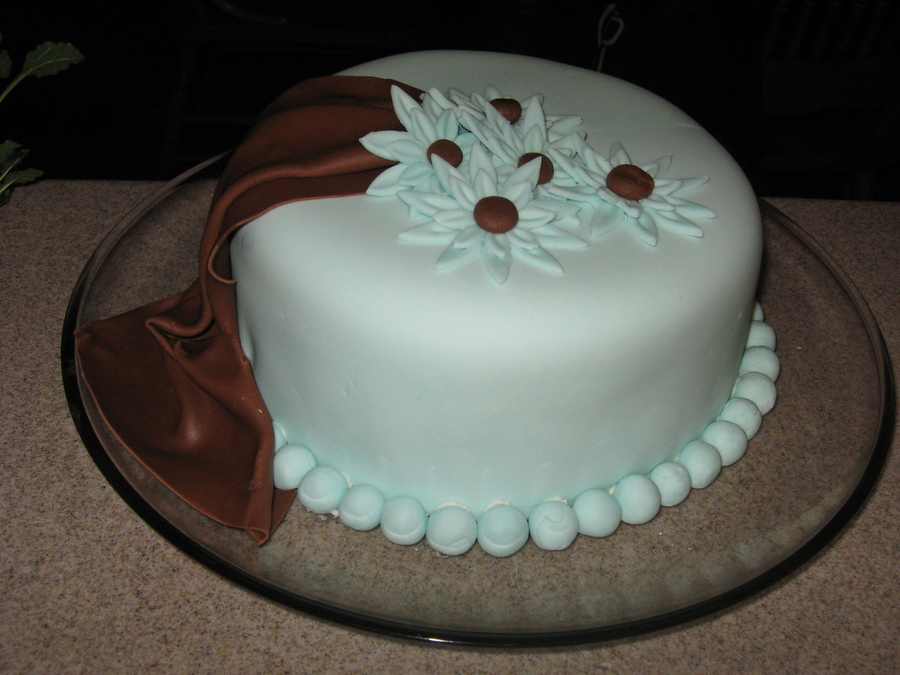 Fondant Covered Cake With Drape - CakeCentral.com