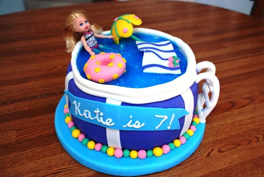 Swimming Pool Birthday Cake - CakeCentral.com