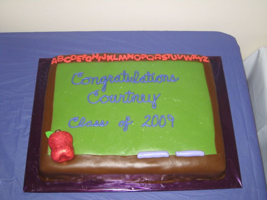 Teacher Graduation Cake - CakeCentral.com