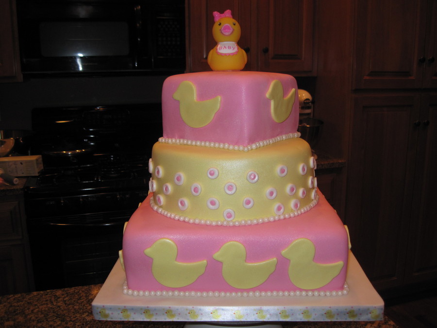 Duck Theme Baby Shower Cake - CakeCentral.com
