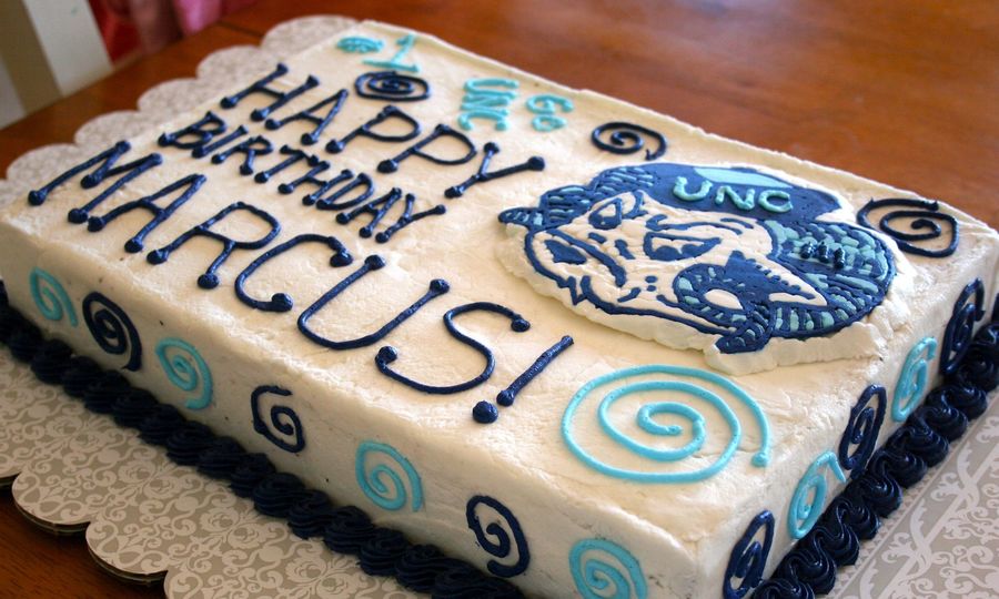 Unc Tarheels Birthday Cake - CakeCentral.com