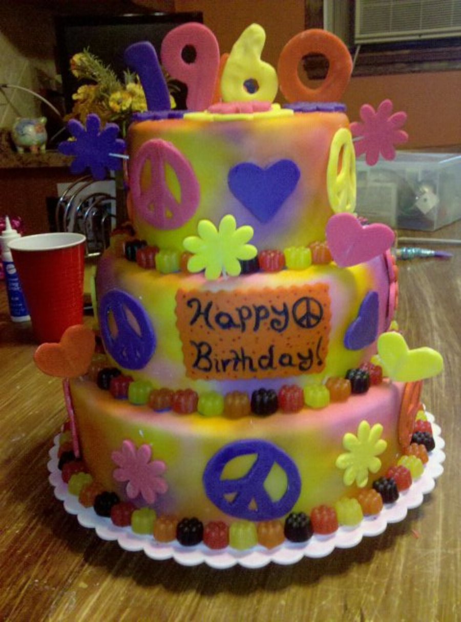 60's Theme Cake - CakeCentral.com