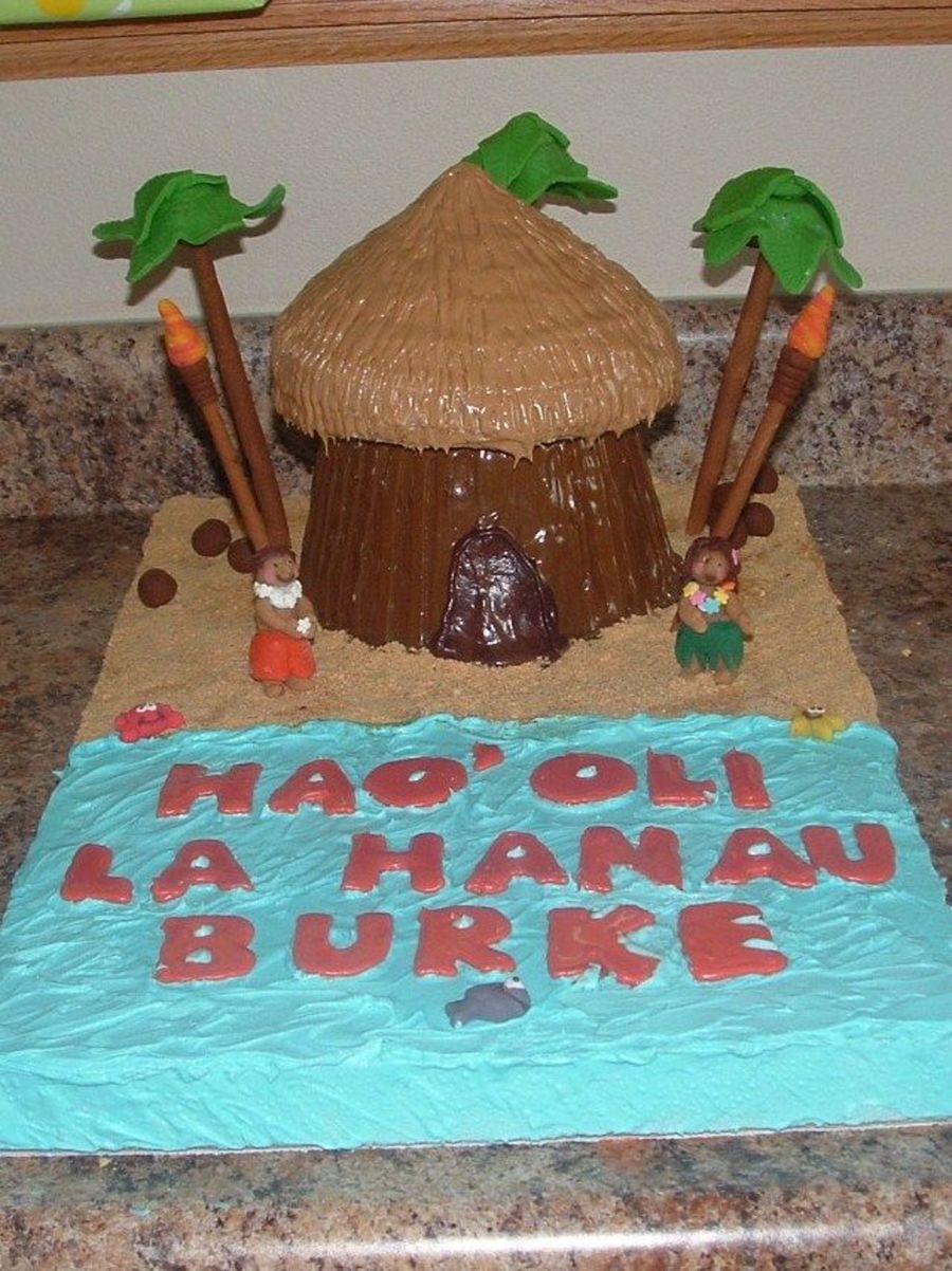 Luau/tiki Hut Cake - CakeCentral.com