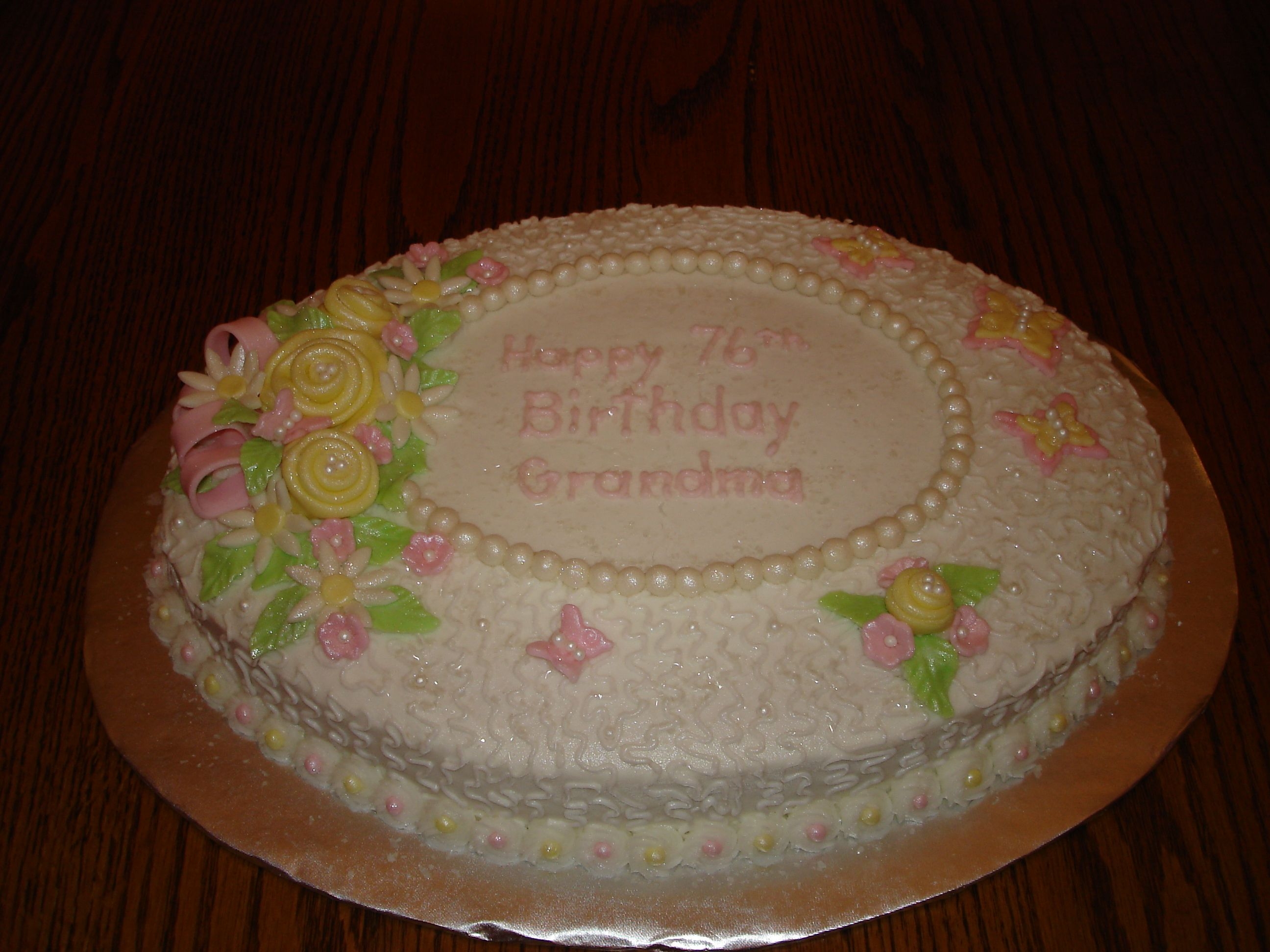 Oval Birthday Cake - CakeCentral.com