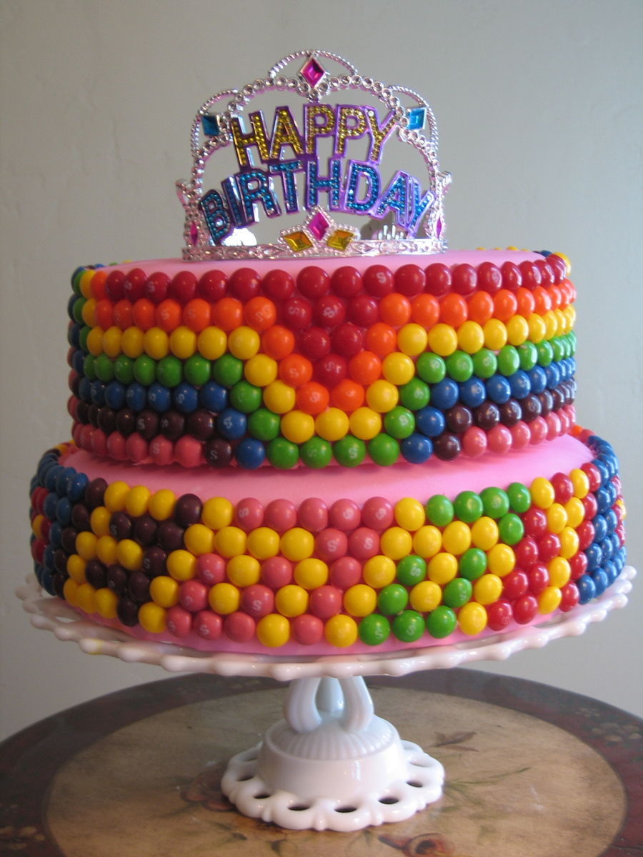 Skittles Candy Cake - CakeCentral.com