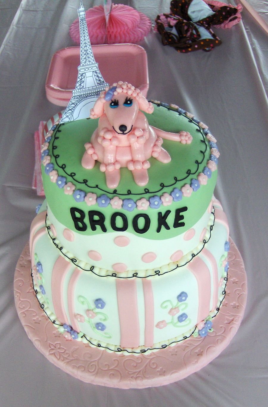 Pink Poodle Cake - CakeCentral.com