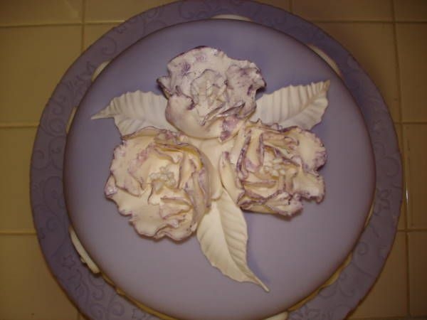 Purple With Flowers - CakeCentral.com