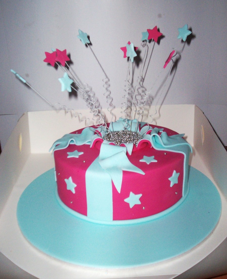 Exploding Stars Cake. - CakeCentral.com