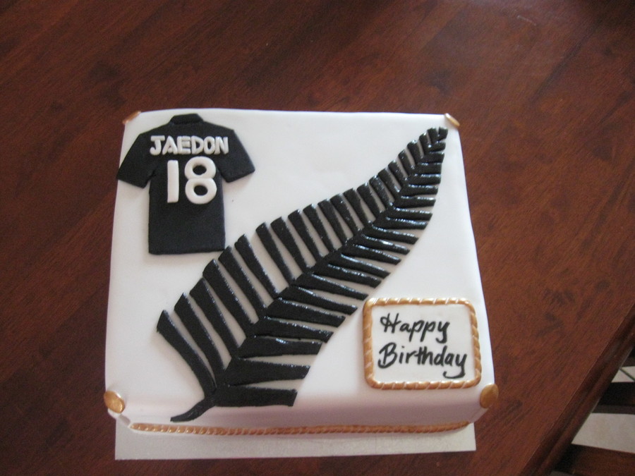 New Zealand All Blacks Birthday Cake. - CakeCentral.com