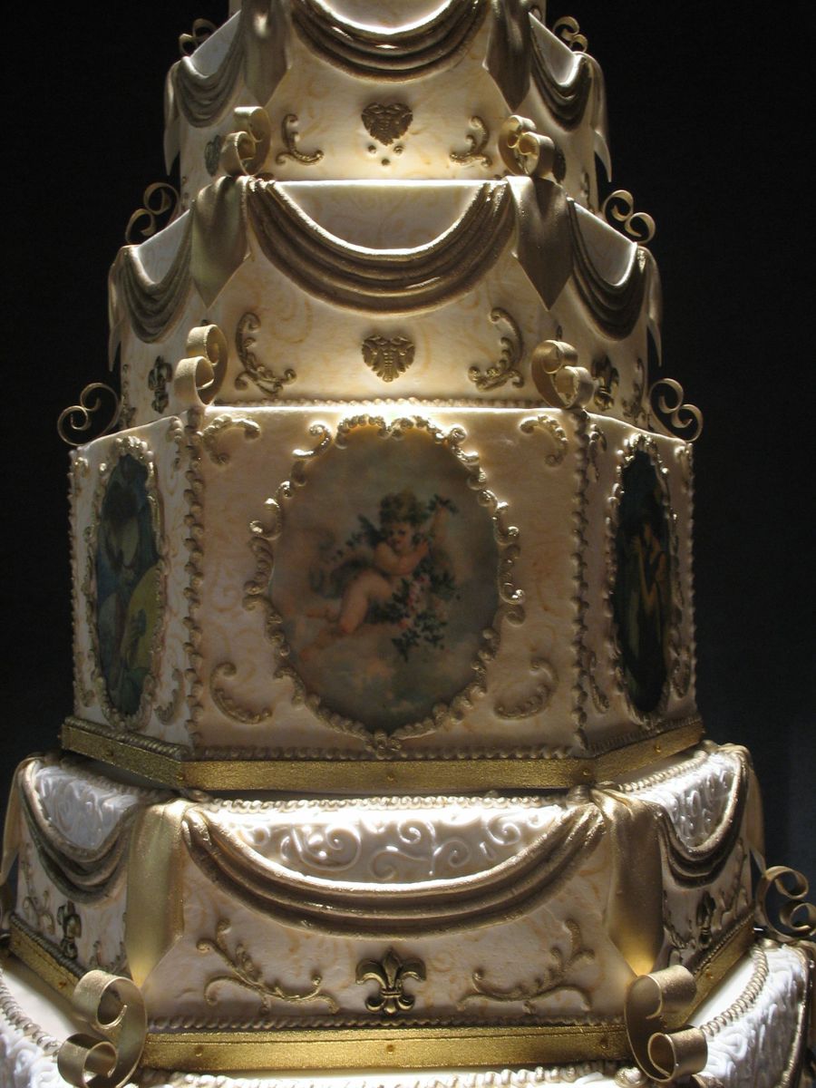 Golden Cherub Wedding - CakeCentral.com