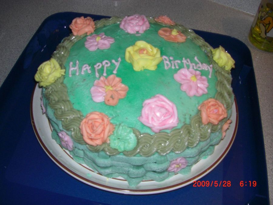 Decadent Chocolate Cake With Buttercream Flowers - CakeCentral.com