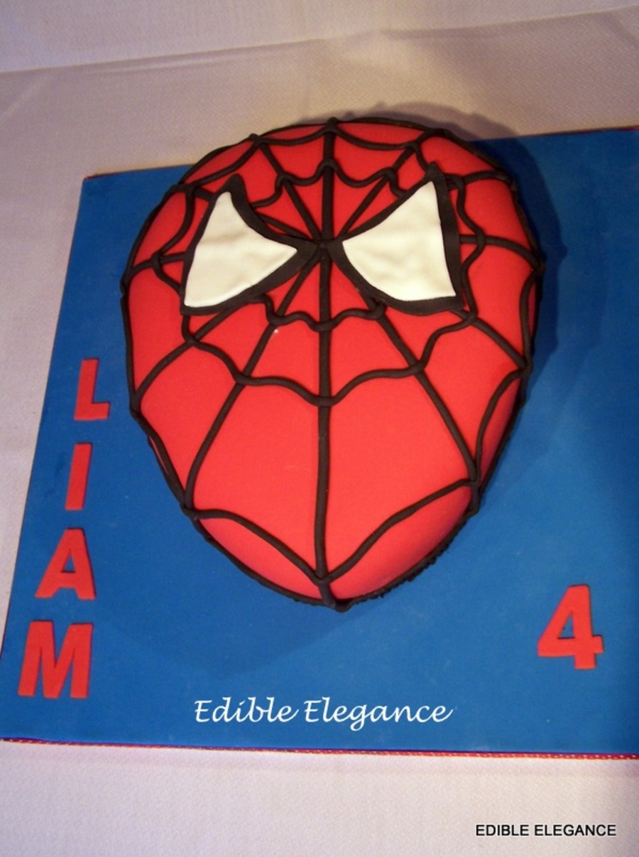 Spiderman Mask Cake - CakeCentral.com