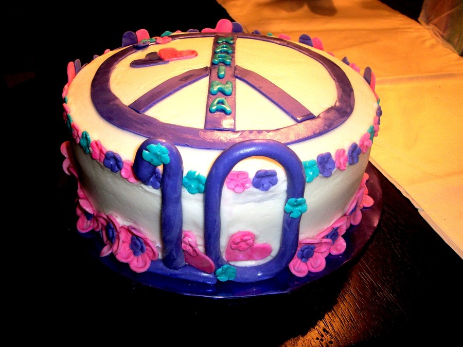Peace Sign Cake - CakeCentral.com