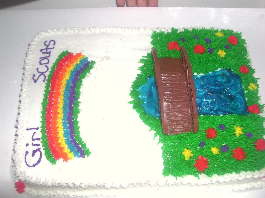 Girl Scout Bridging Ceremony Cake - CakeCentral.com