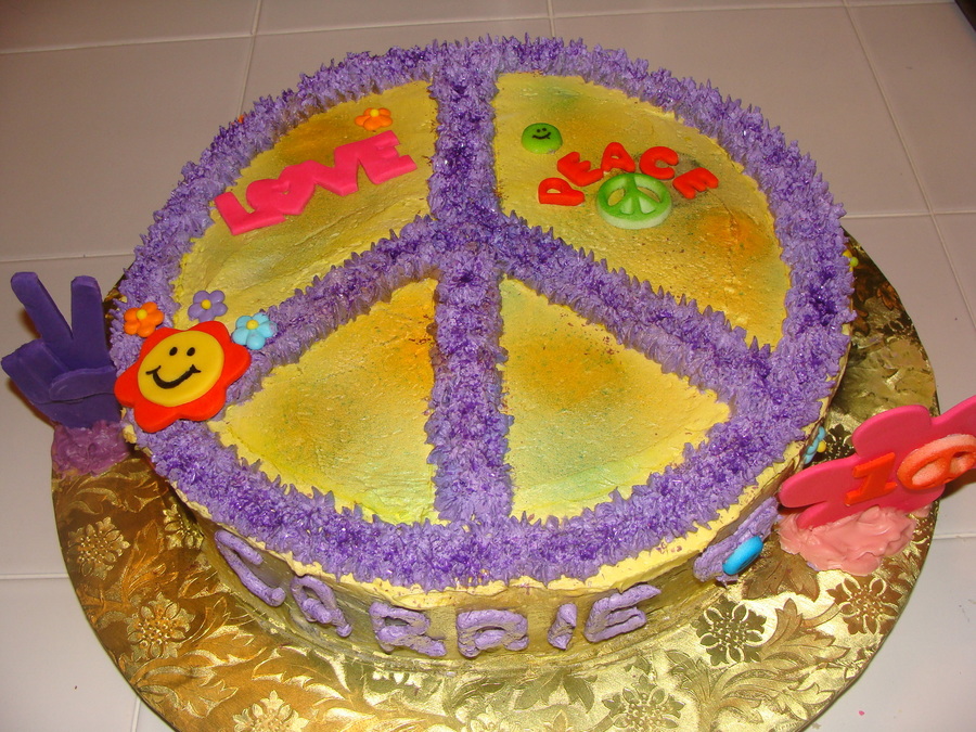 Peace Sign Cake - CakeCentral.com