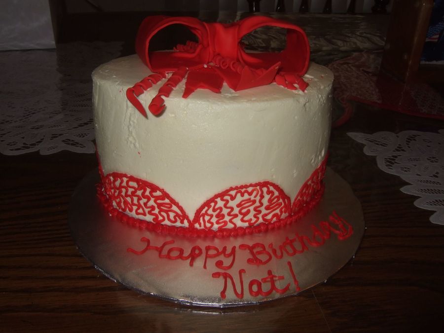 Red Birthday Cake - CakeCentral.com